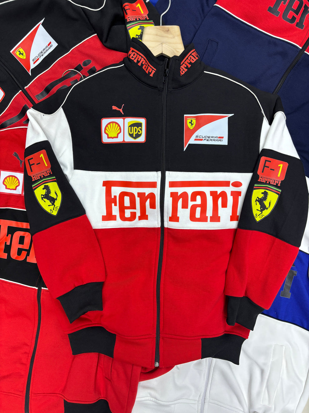 Premium Ferrari Jacket Tricolor | Ferrari F1 Racing Jacket by Streetwe ...